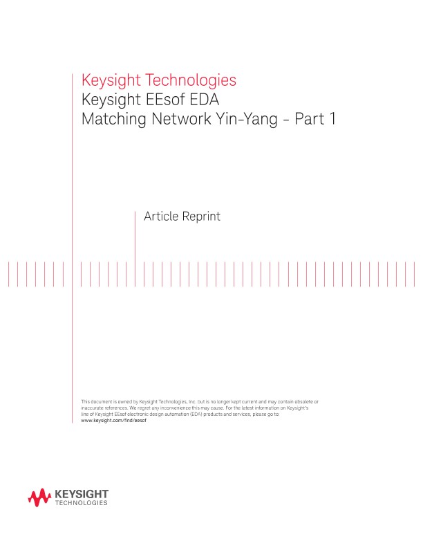 Matching Network Yin-Yang - Part 1 PDF Asset Page | Keysight